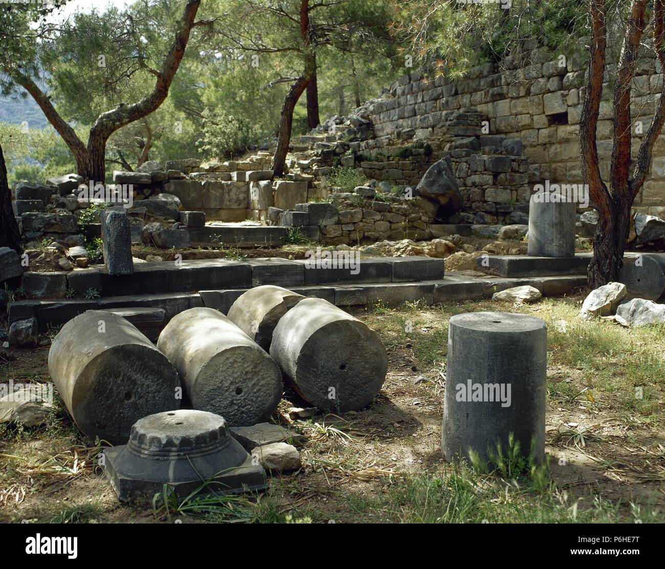 Turkey. Priene. Ancient Greek city of Ionia. Sanctuary dedicated to ...