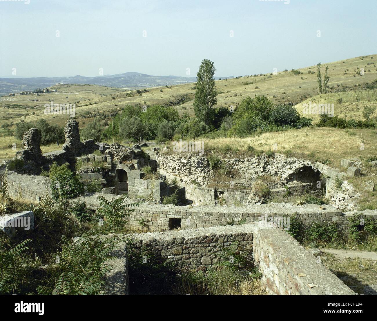 Turkey. Pergamon. Ancient Greek city. A circular treatment center ...