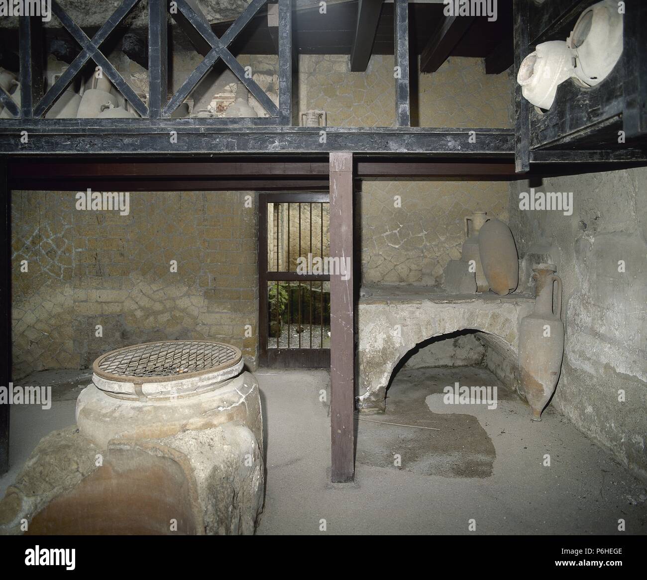 Italy. Herculaneum. House of Neptune and Amphitrite. Wine shop ...