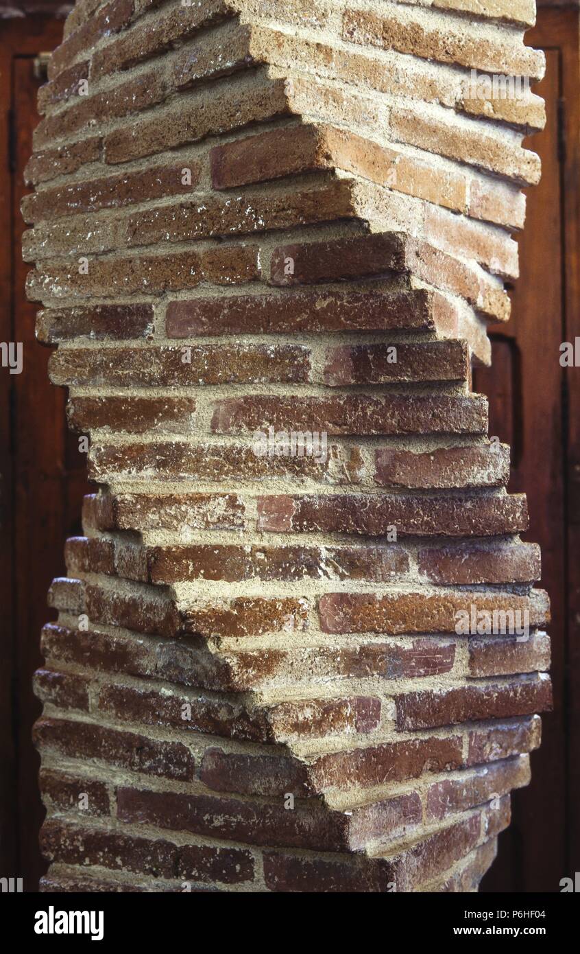 Teresian School. Detail of the interior column Stock Photo - Alamy