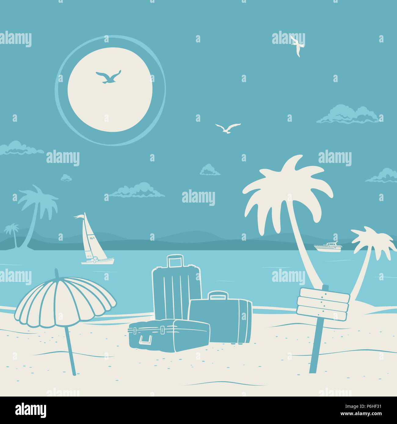 Vacation tropics Stock Vector Images - Alamy