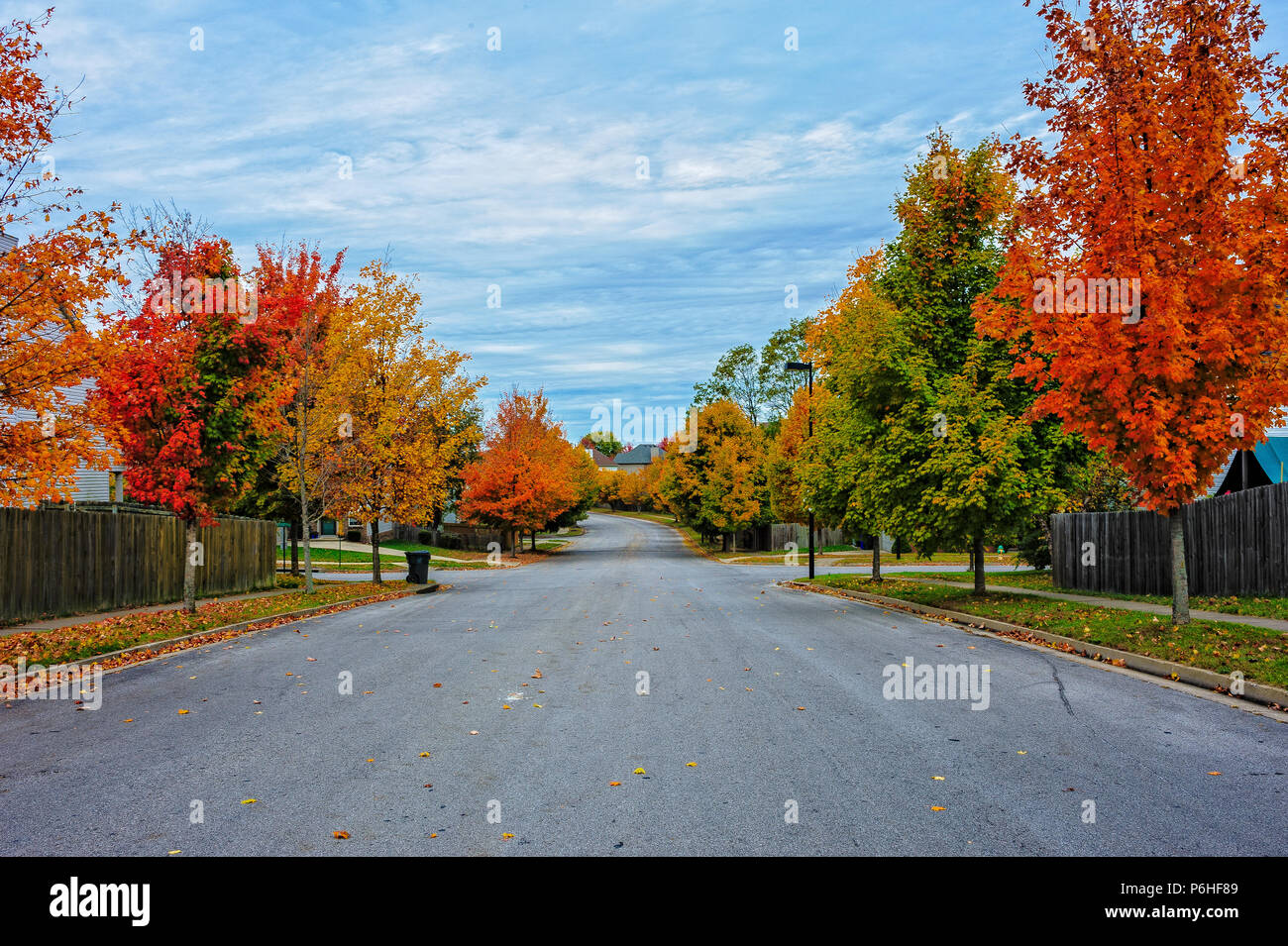 City street in the fall of the year Stock Photo - Alamy