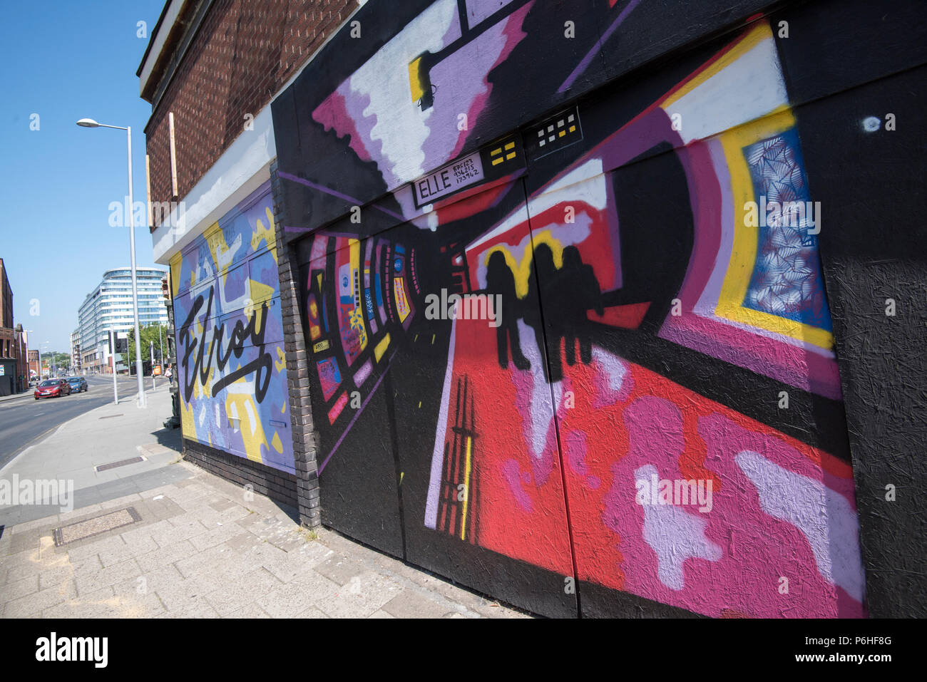 Street Art at Sneinton Market, Nottingham City Nottinghamshire England ...