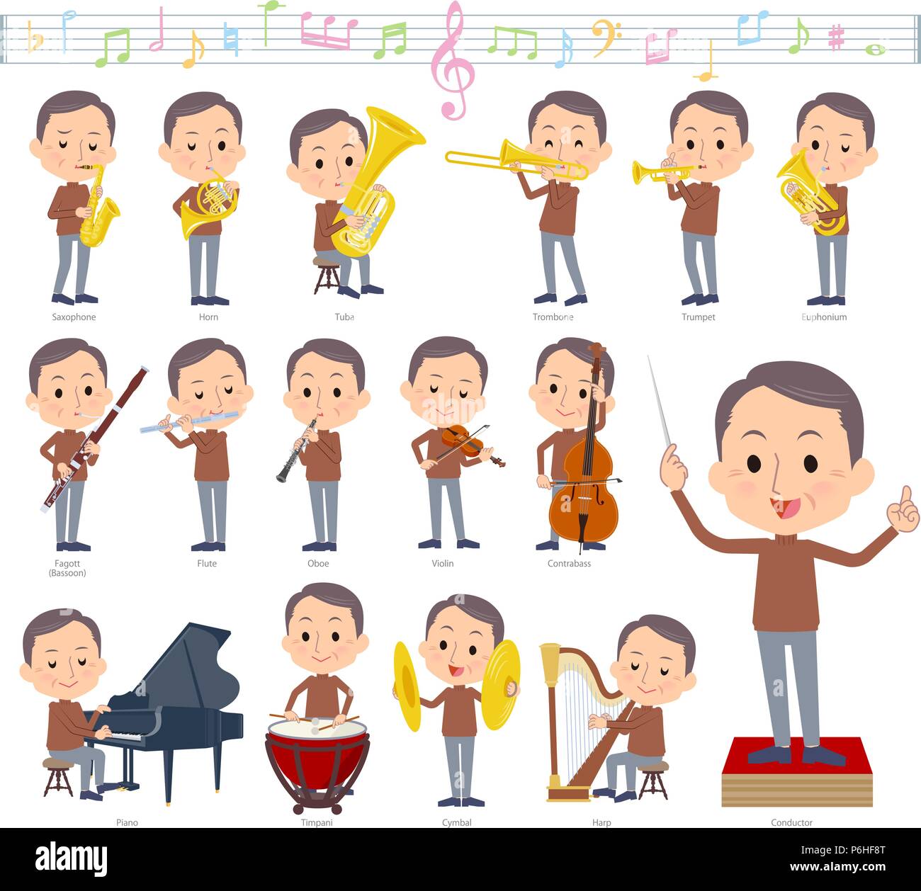 Middle age men Stock Vector Images - Alamy