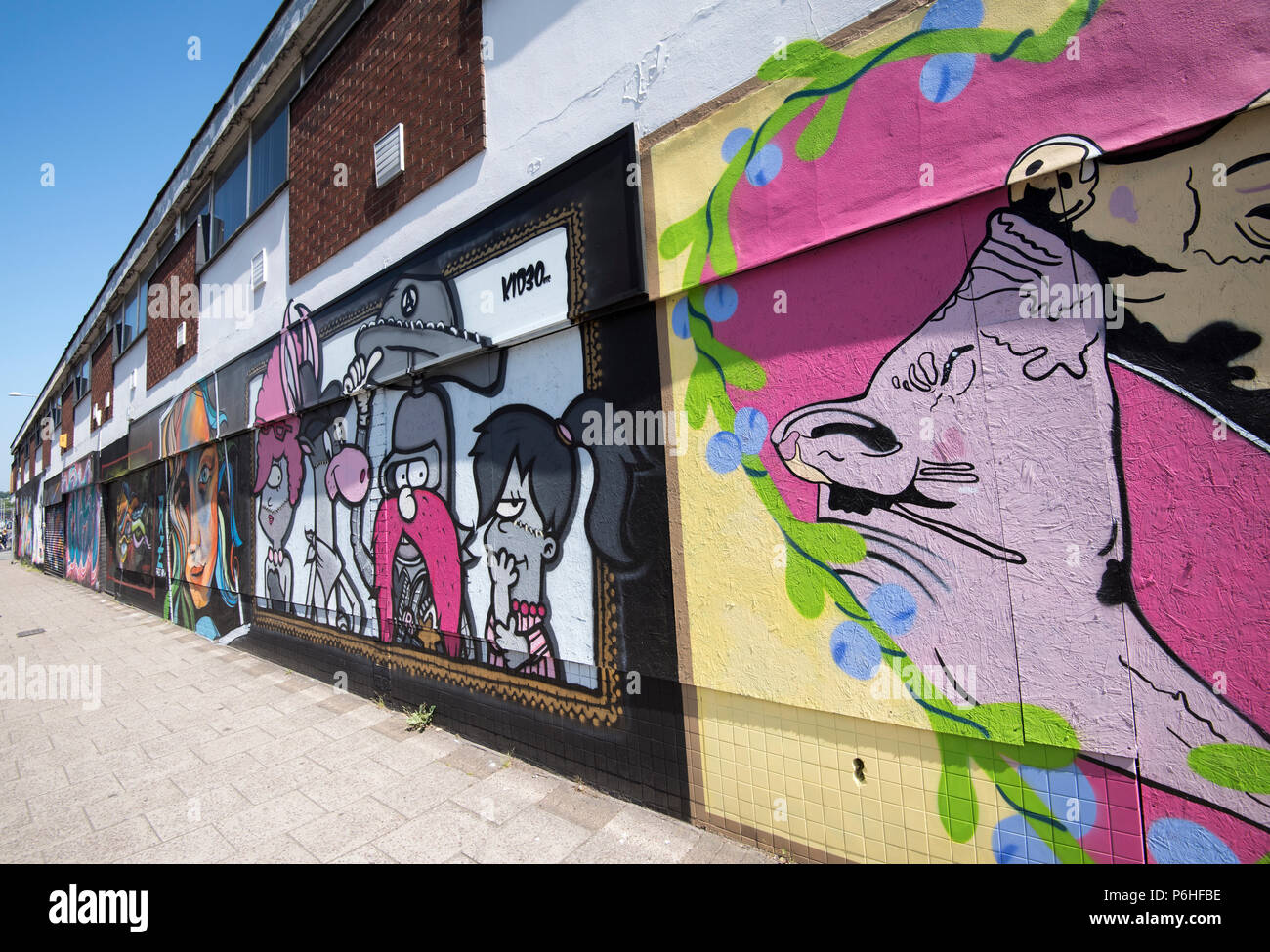 Street Art at Sneinton Market, Nottingham City Nottinghamshire England ...