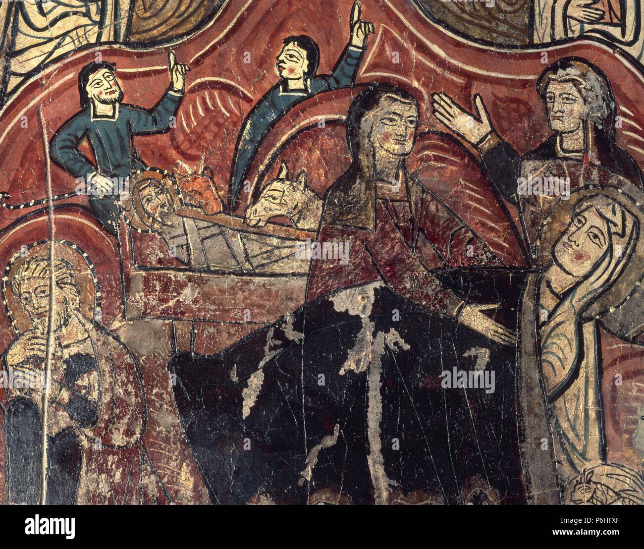 Romanesque. Spain. Aragon. Nativity. Altar frontal of St. Mary's church ...