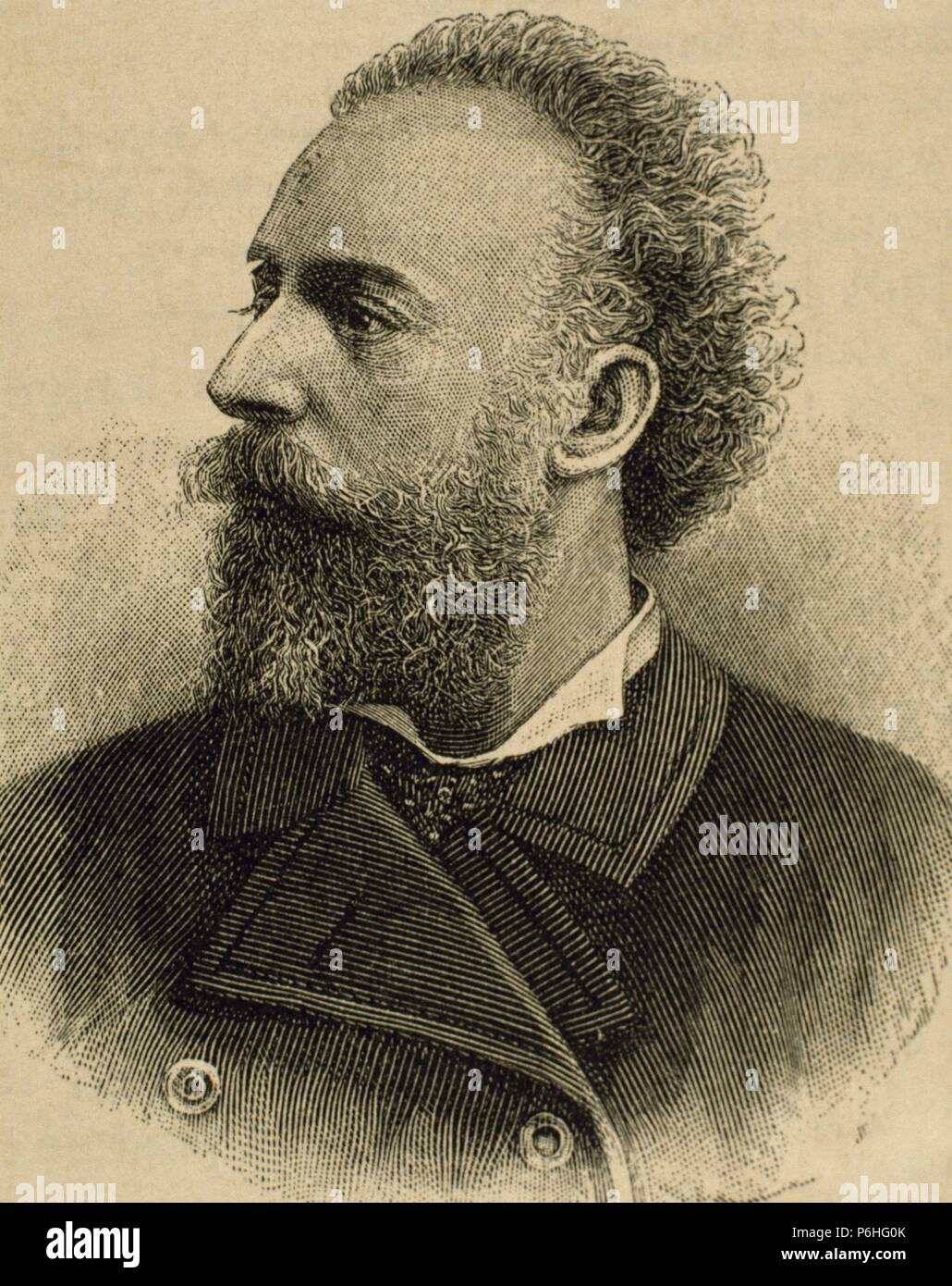 Holger Drachmann (1846-1908). Danish poet and dramatist. Figure of the ...