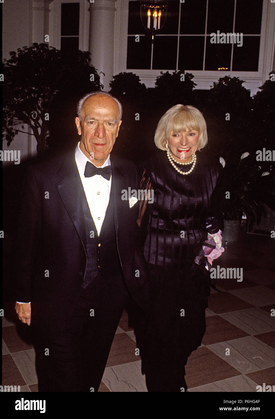 Washington, DC., USA, February 20, 1991 Robert Mondavi with his wife ...