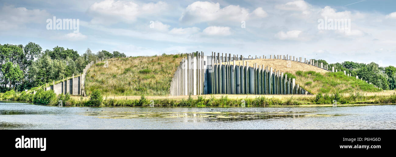 Dalfsen, The Netherlands, June 11, 2018: Modern Vechterweerd water ...