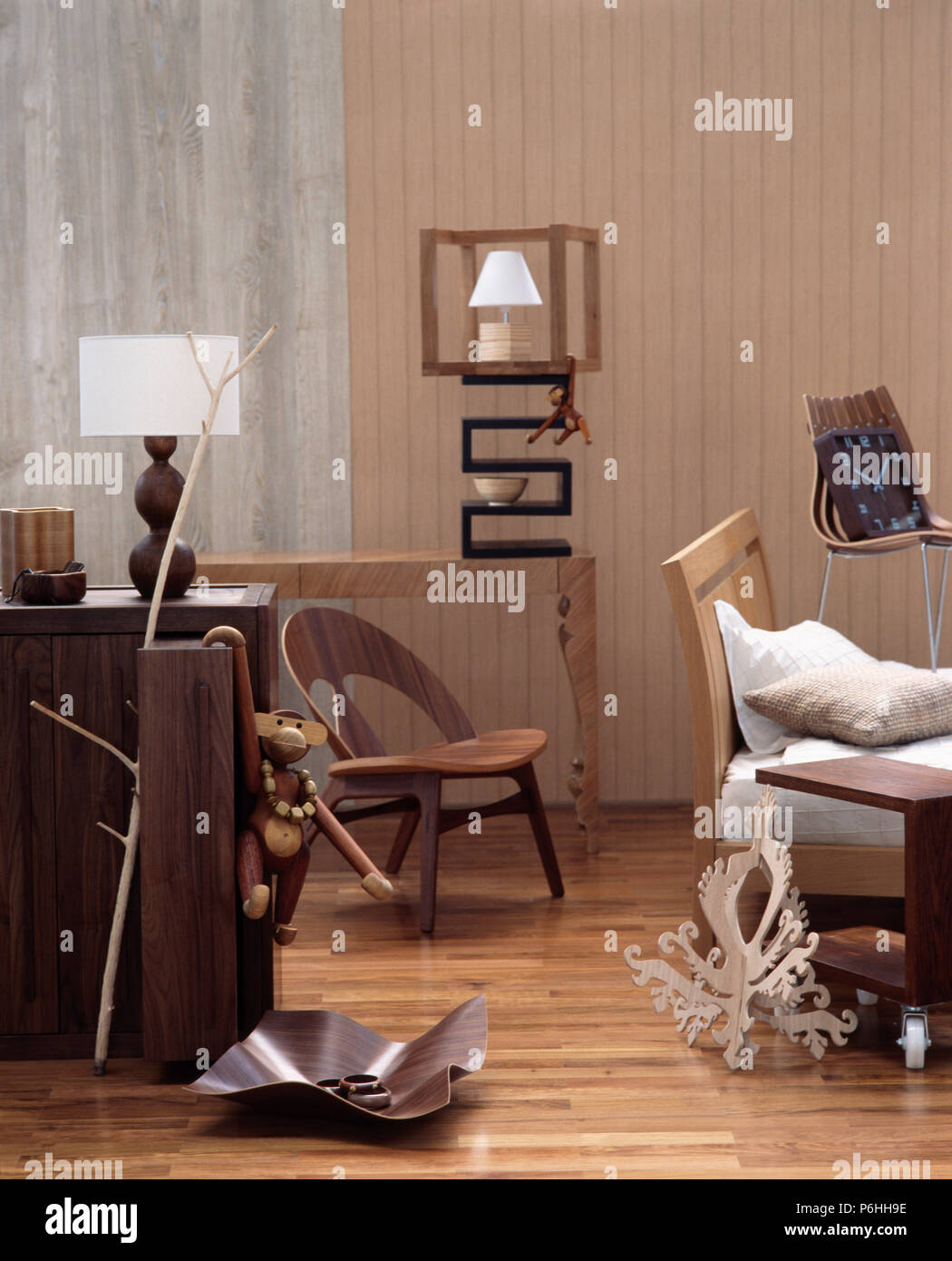 Modern and traditional furniture in living room Stock Photo - Alamy