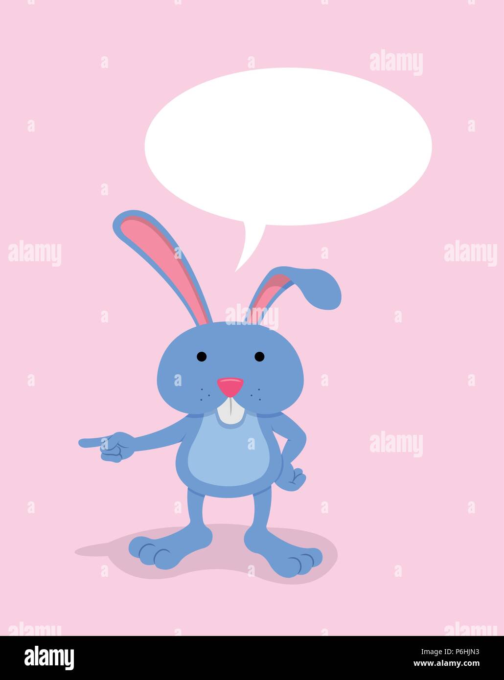 Cartoon illustration rabbit talking hi-res stock photography and images ...