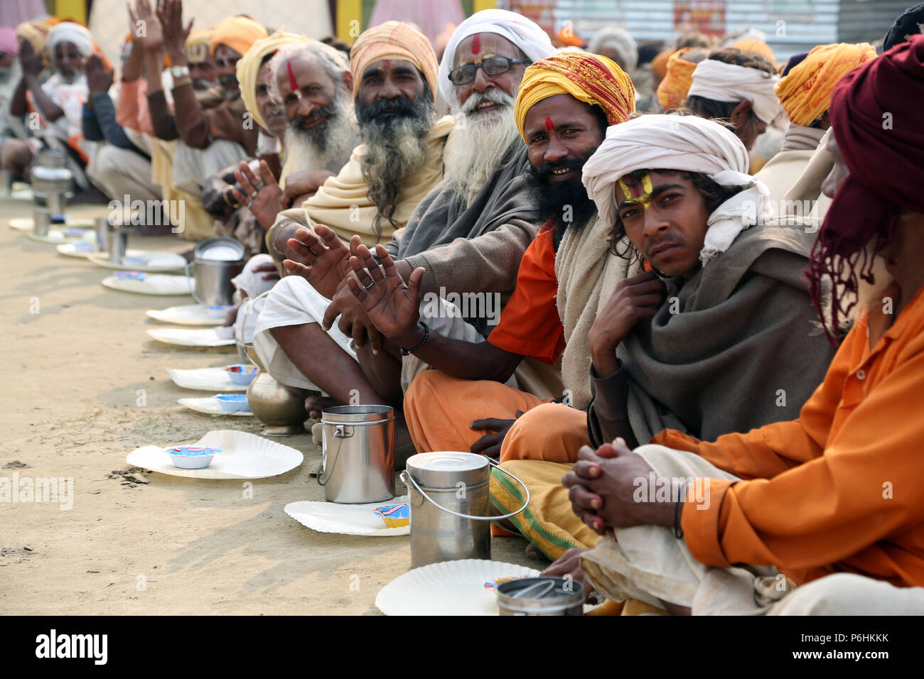 Crowd during the Maha Kumbh mela 2013 in Allahabad , India Stock Photo ...