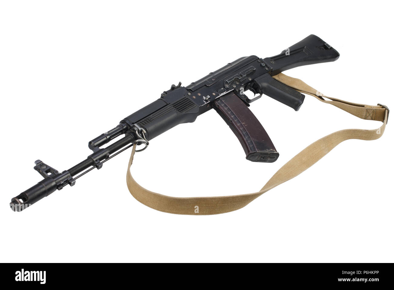 kalashnikov AK assault rifle on white background Stock Photo - Alamy