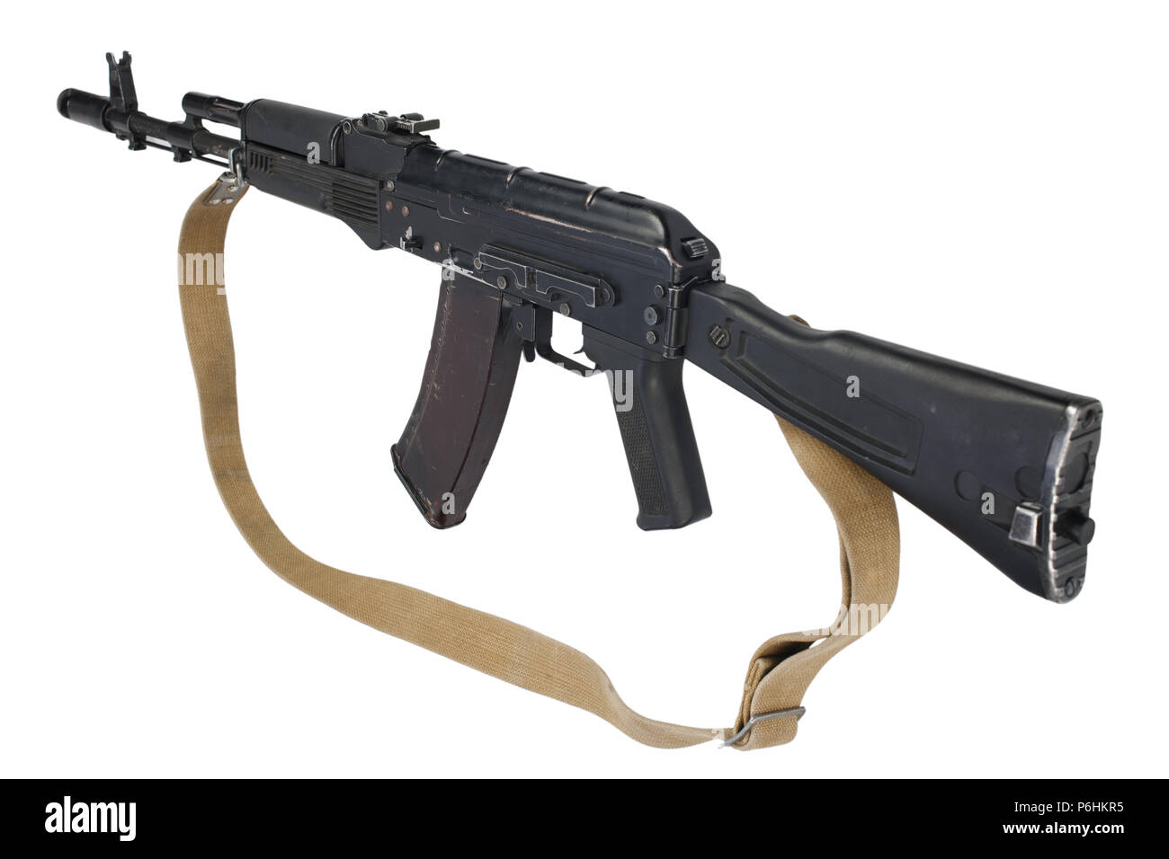 kalashnikov AK assault rifle on white background Stock Photo - Alamy