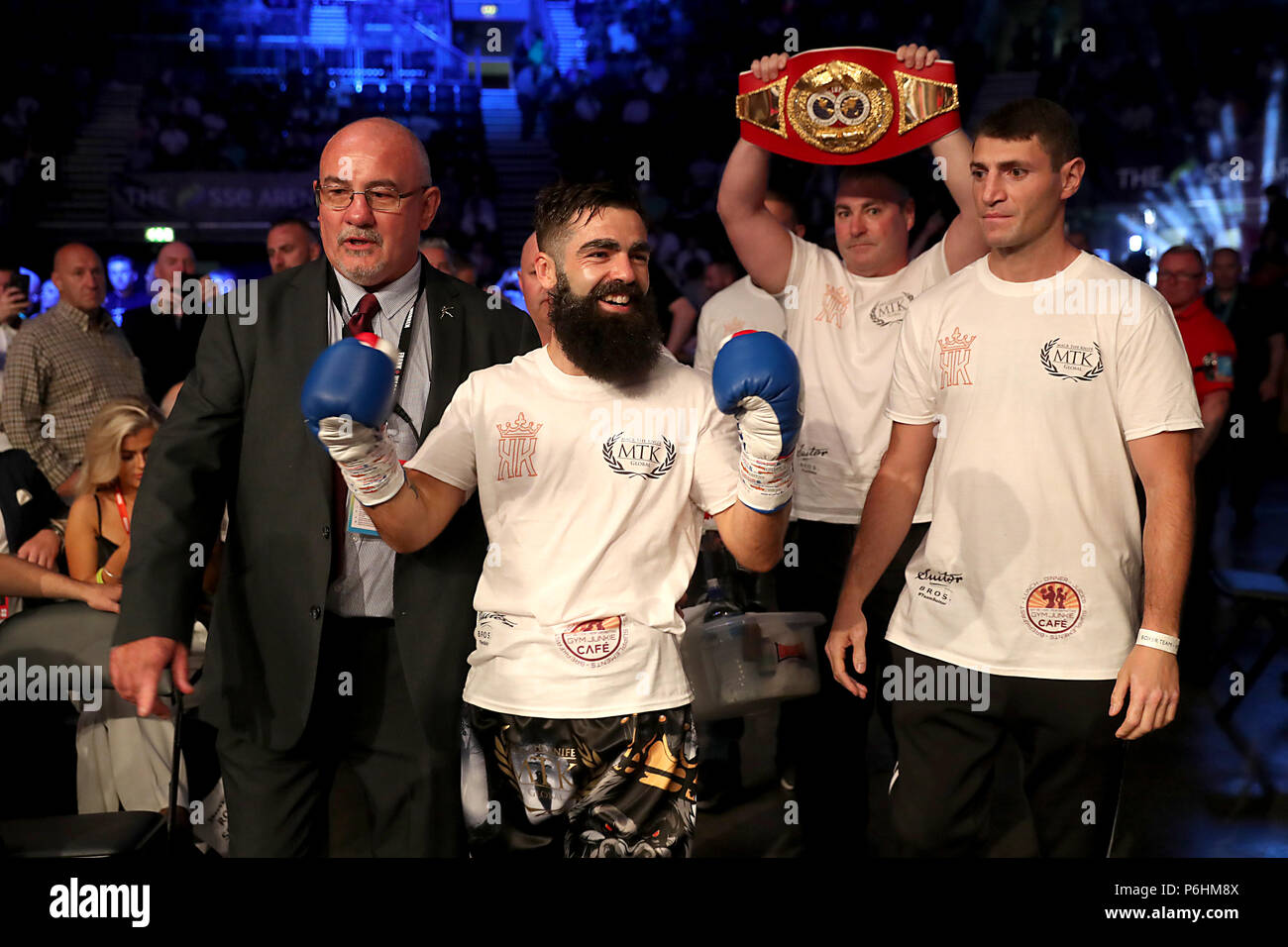 Ring walk ahead ibf intercontinental super featherweight championship ...