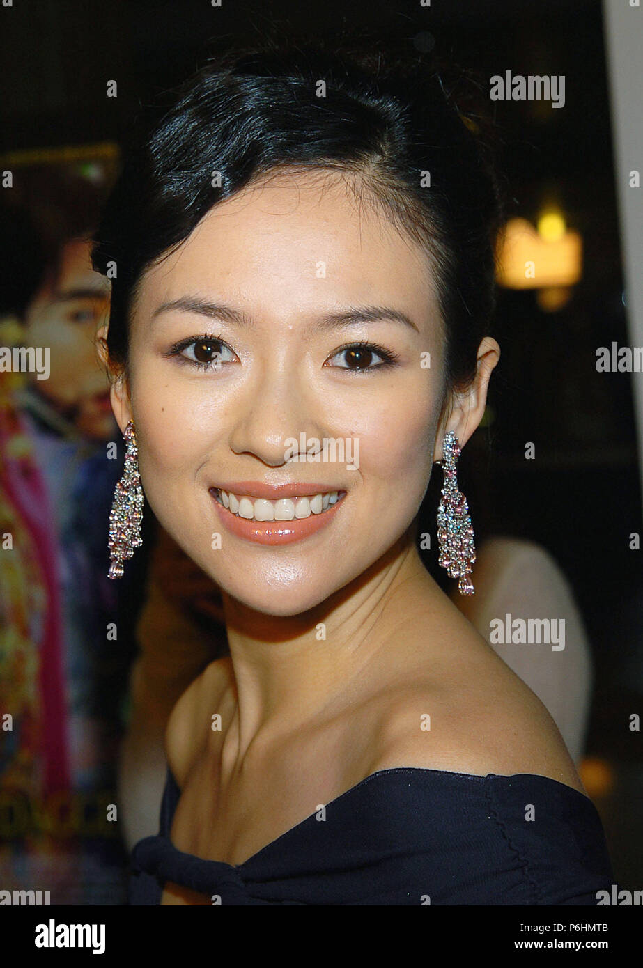 Ziyi Zhang arriving at the screening for The House Of The Flying ...