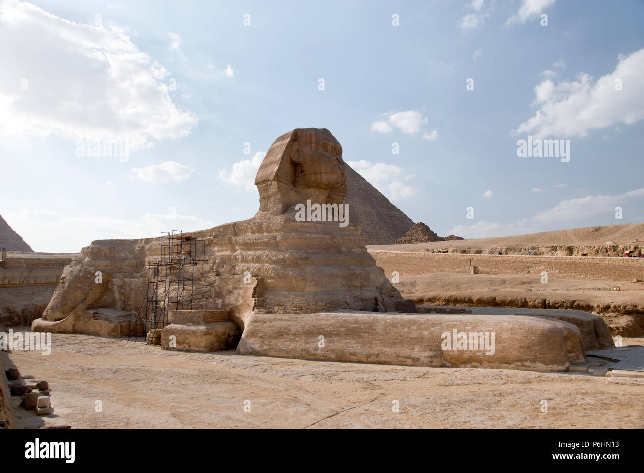 The Great Sphinx of Giza, a mythical creature with a lion’s body and ...