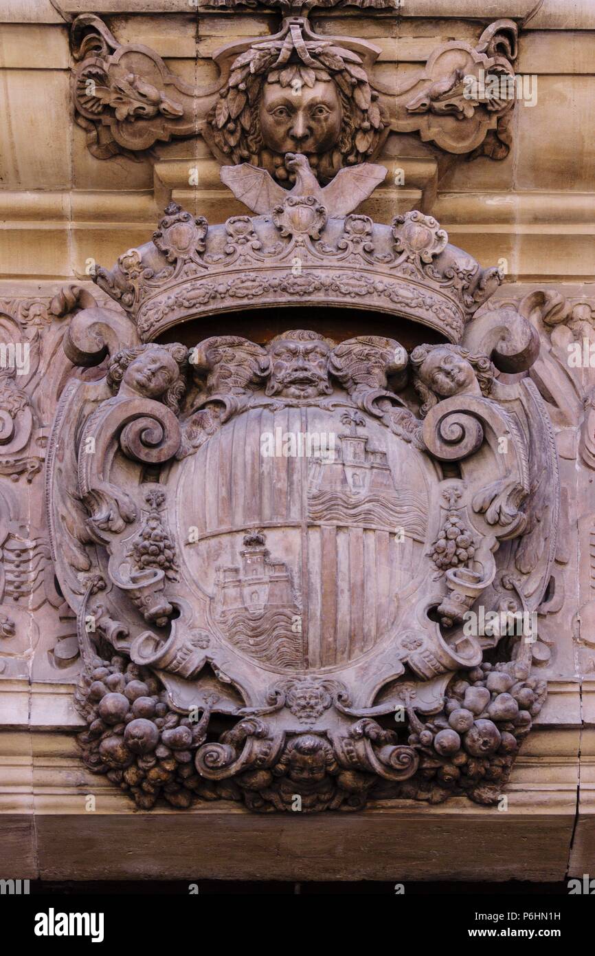 escudo emblema de la ciudad de Palma, mallorca, islas baleares, Spain ...