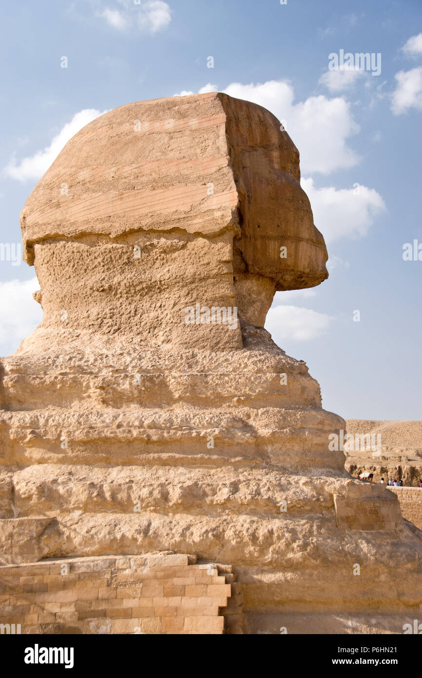 The Great Sphinx of Giza, a mythical creature with a lion’s body and ...