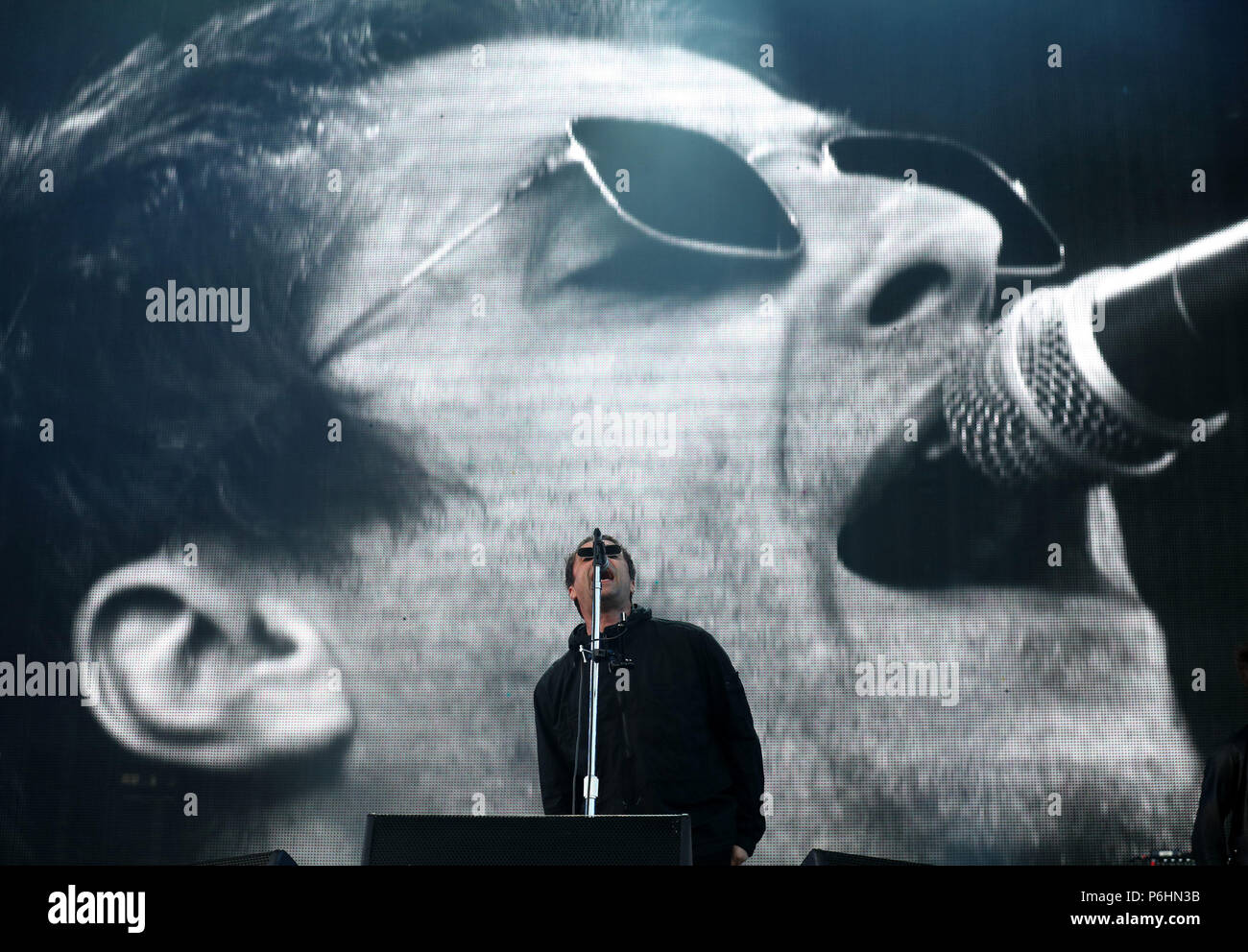 Liam Gallagher performs on the main stage during the TRNSMT festival on ...
