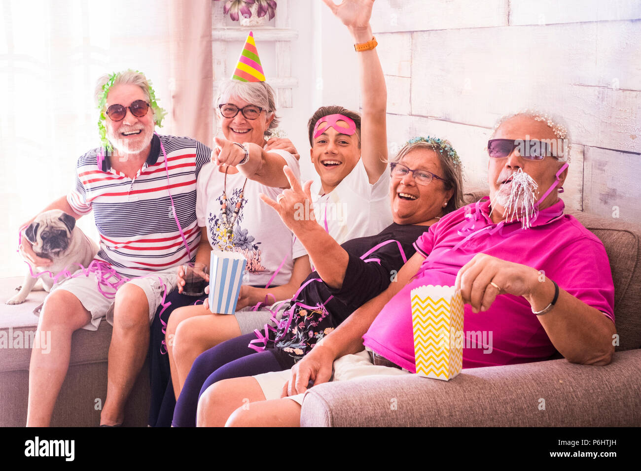 carnival party celebration like birthday or new years eve for family ...