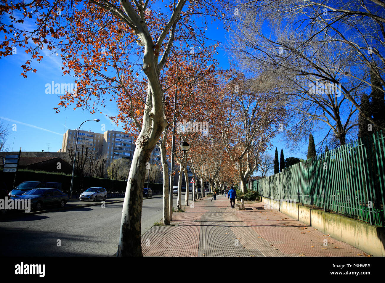 Street view of Alcala de Henares, a UNESCO World Heritage city near ...