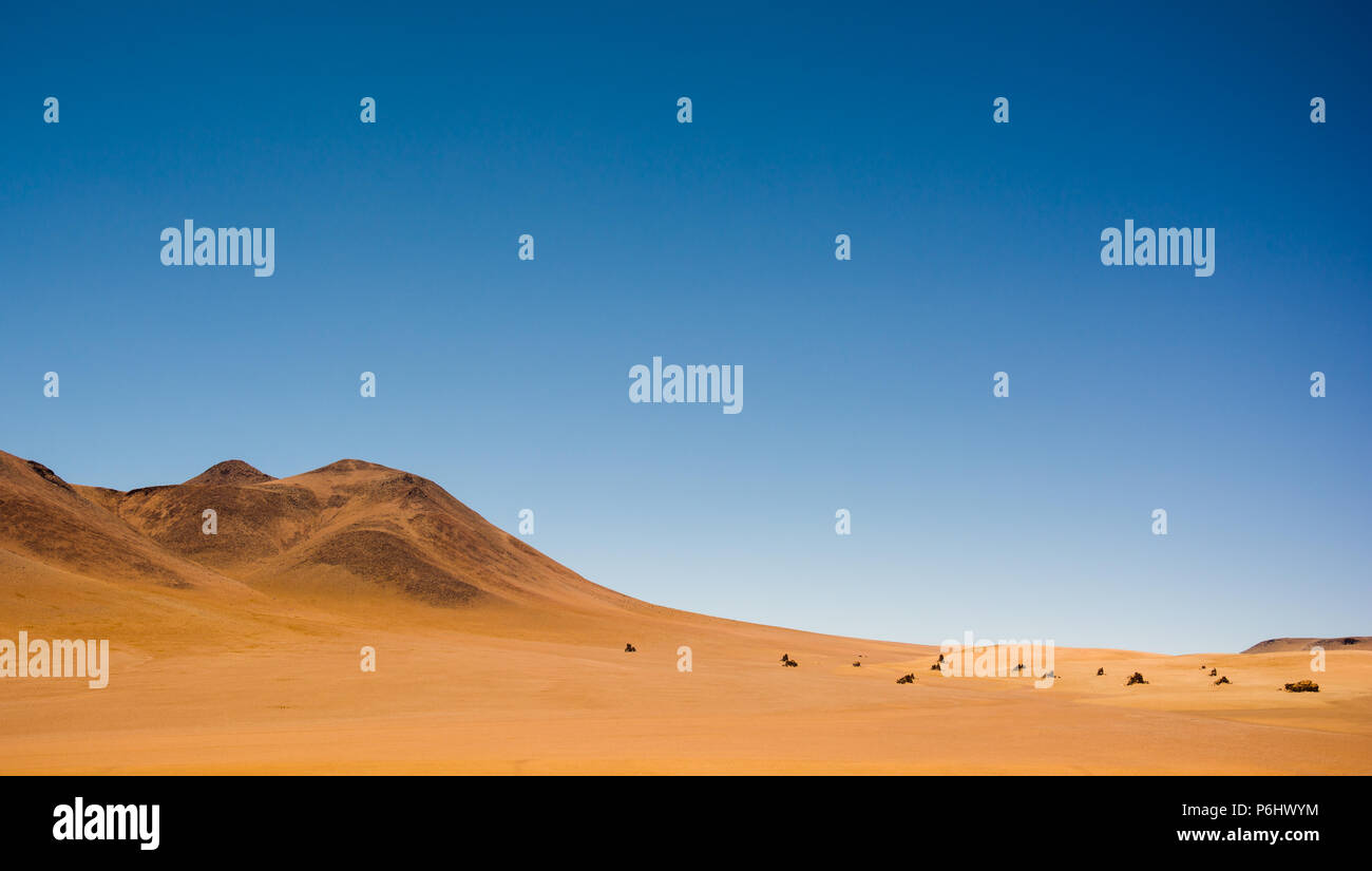 The sand dunes and mountains of the Atacama Desert, the dryest in the ...