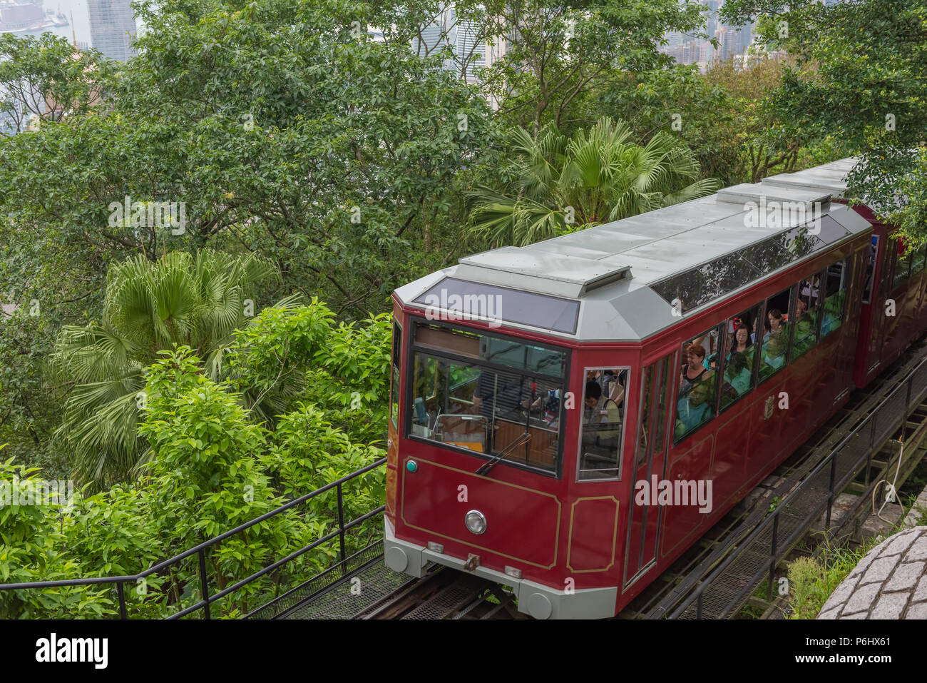 Tourist peak tram in Hong Kong Stock Photo - Alamy