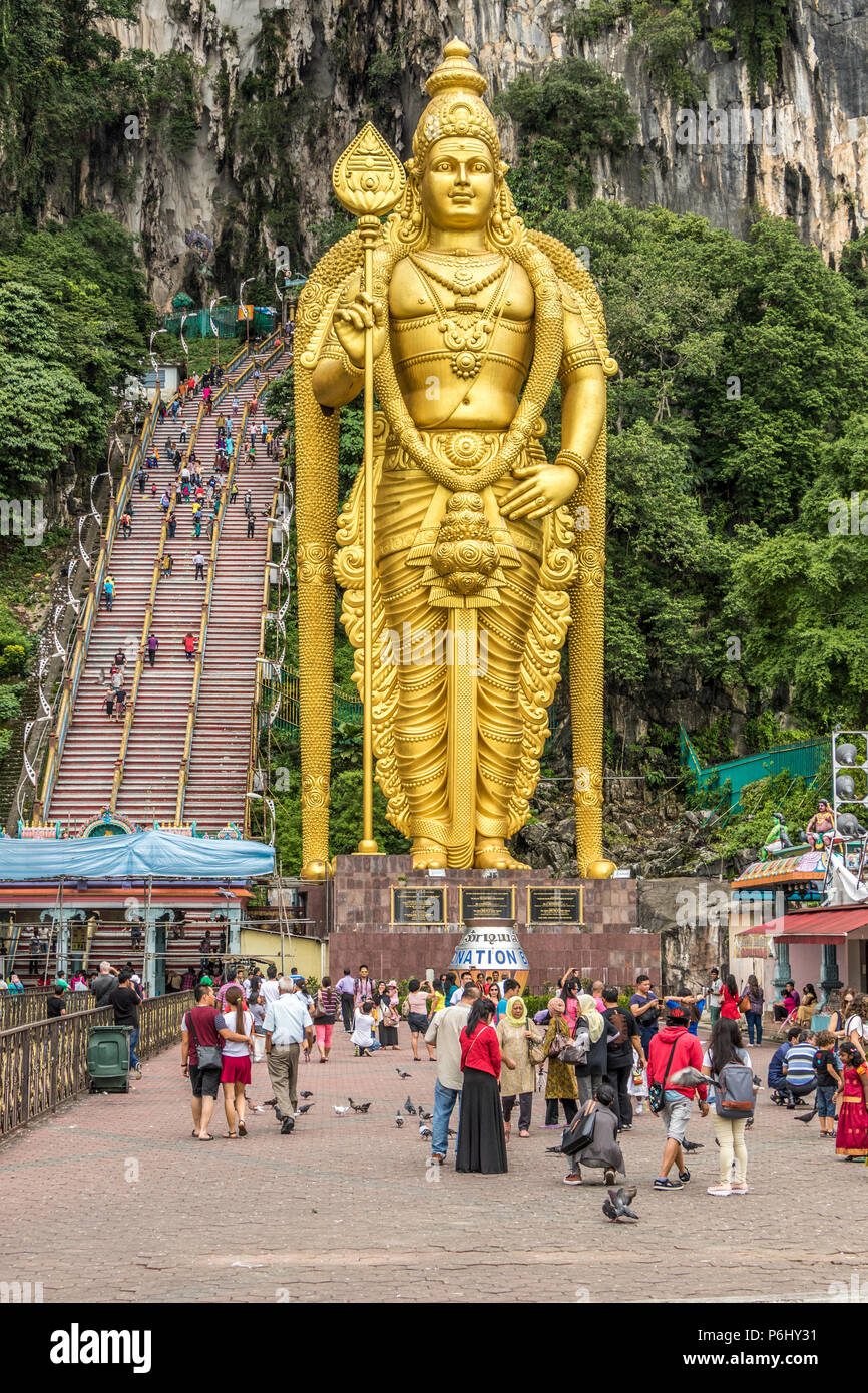 Batu Caves in Kuala Lumpur Malaysia with their spectacular towering ...
