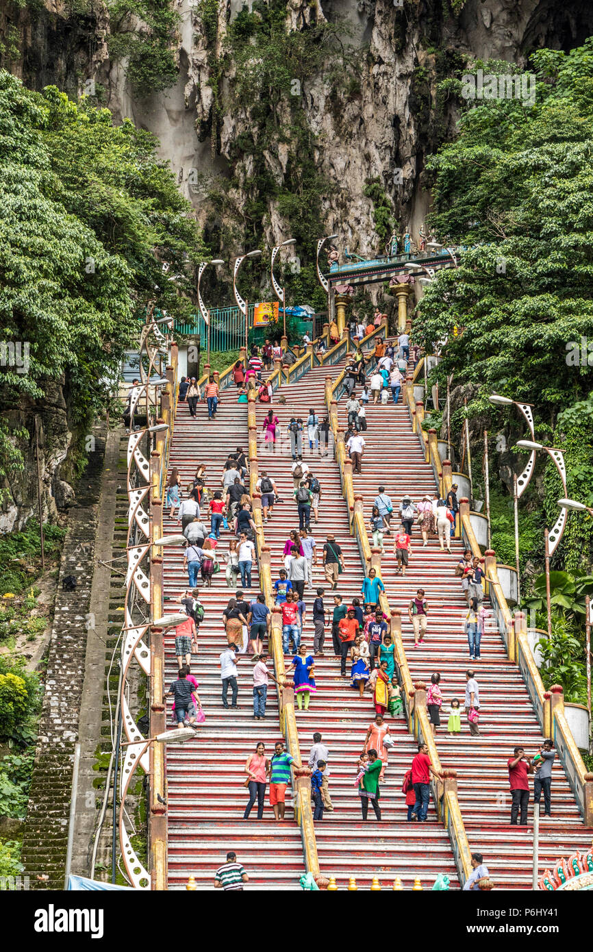 Batu Caves in Kuala Lumpur Malaysia with their spectacular towering ...