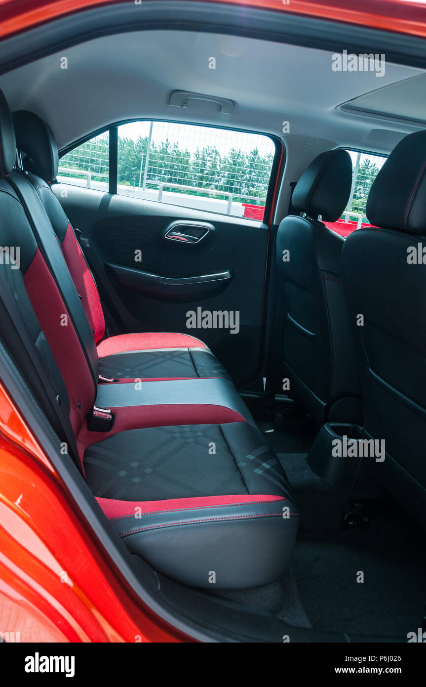 Rear seats of the Late life update MG 3 from SAIC at the Tianma Race ...
