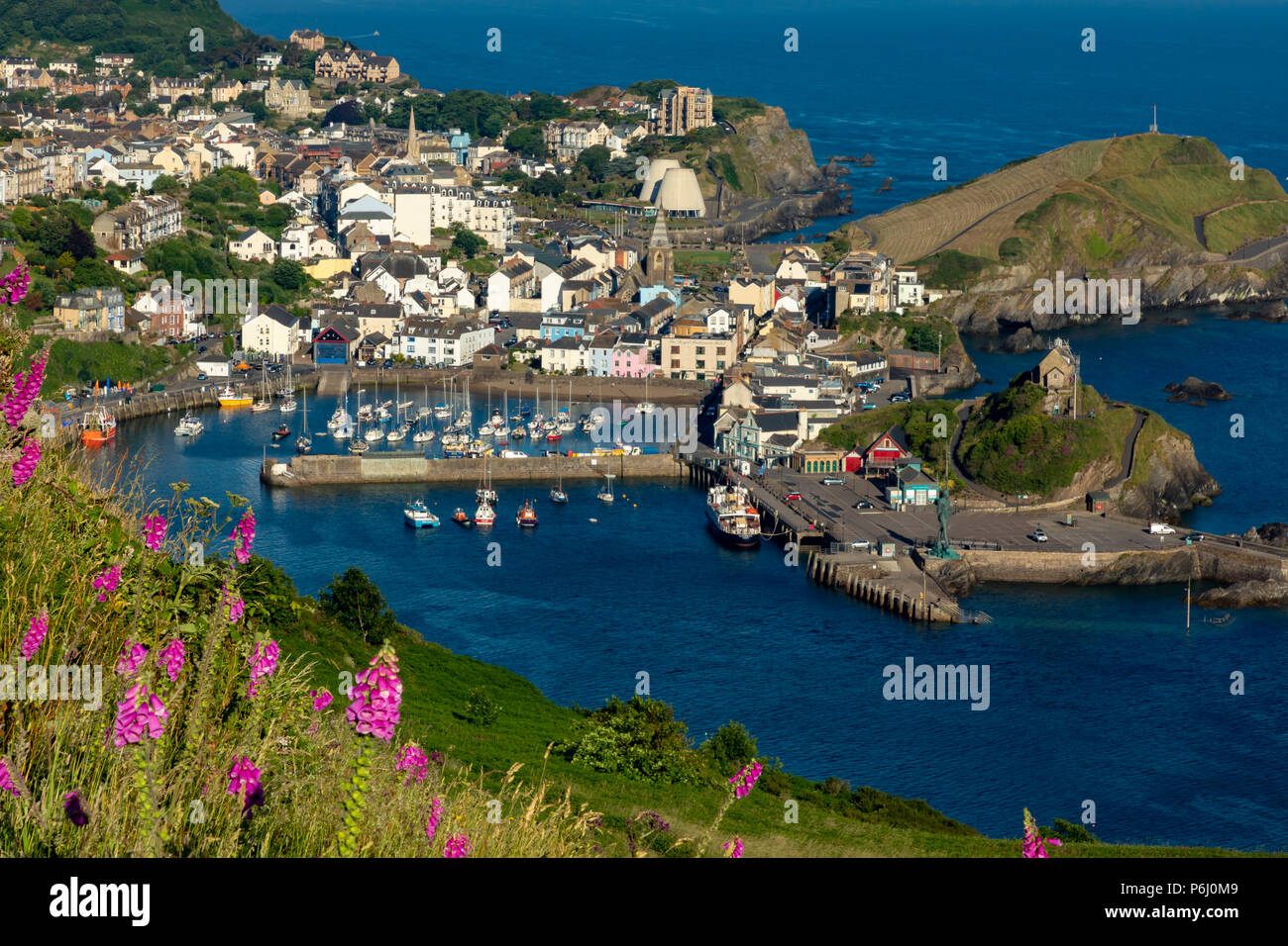 Ilfracombe Devon England June 27, 2018 View overlooking Ilfracombe from ...