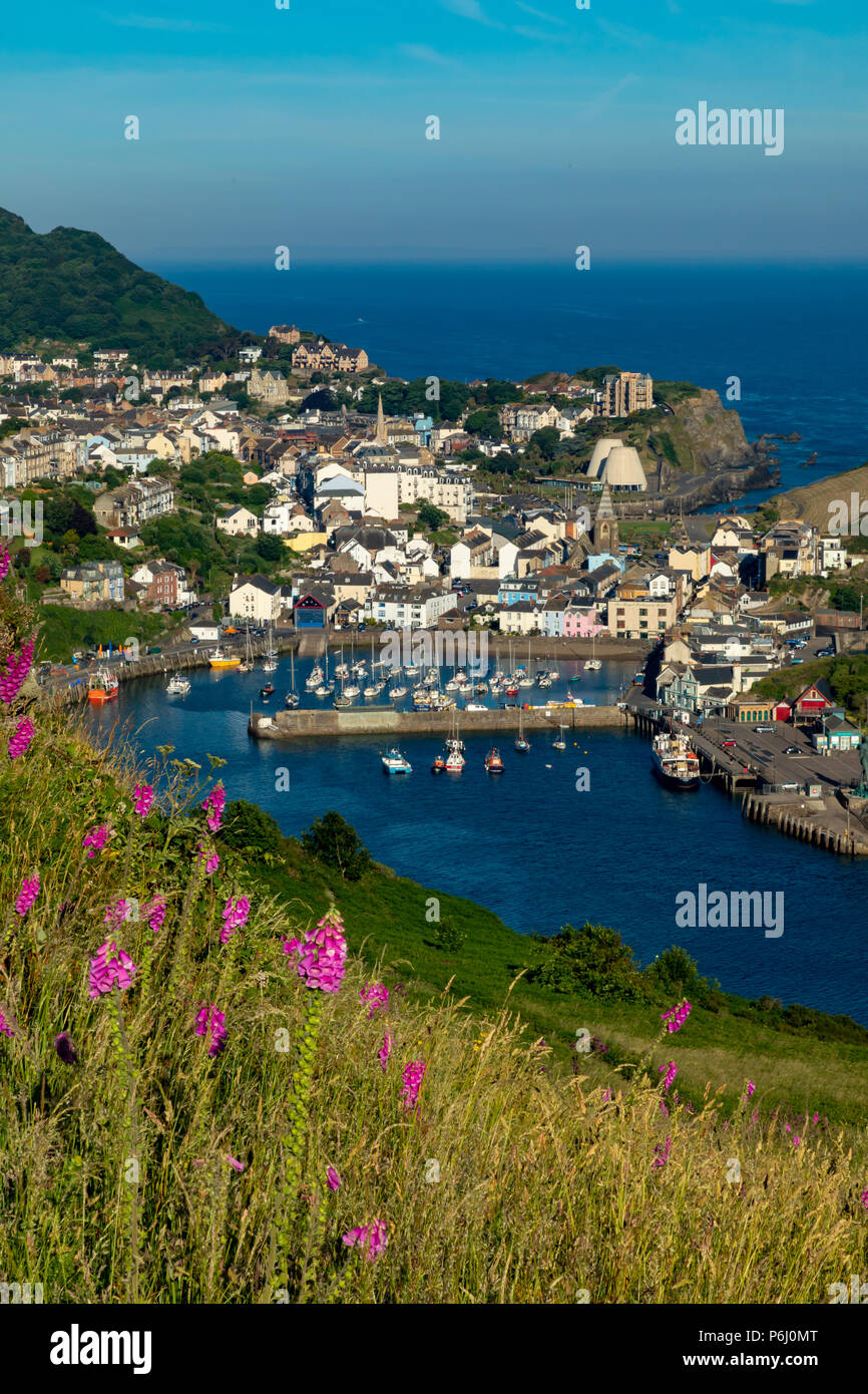 Ilfracombe Devon England June 27, 2018 View overlooking Ilfracombe from ...
