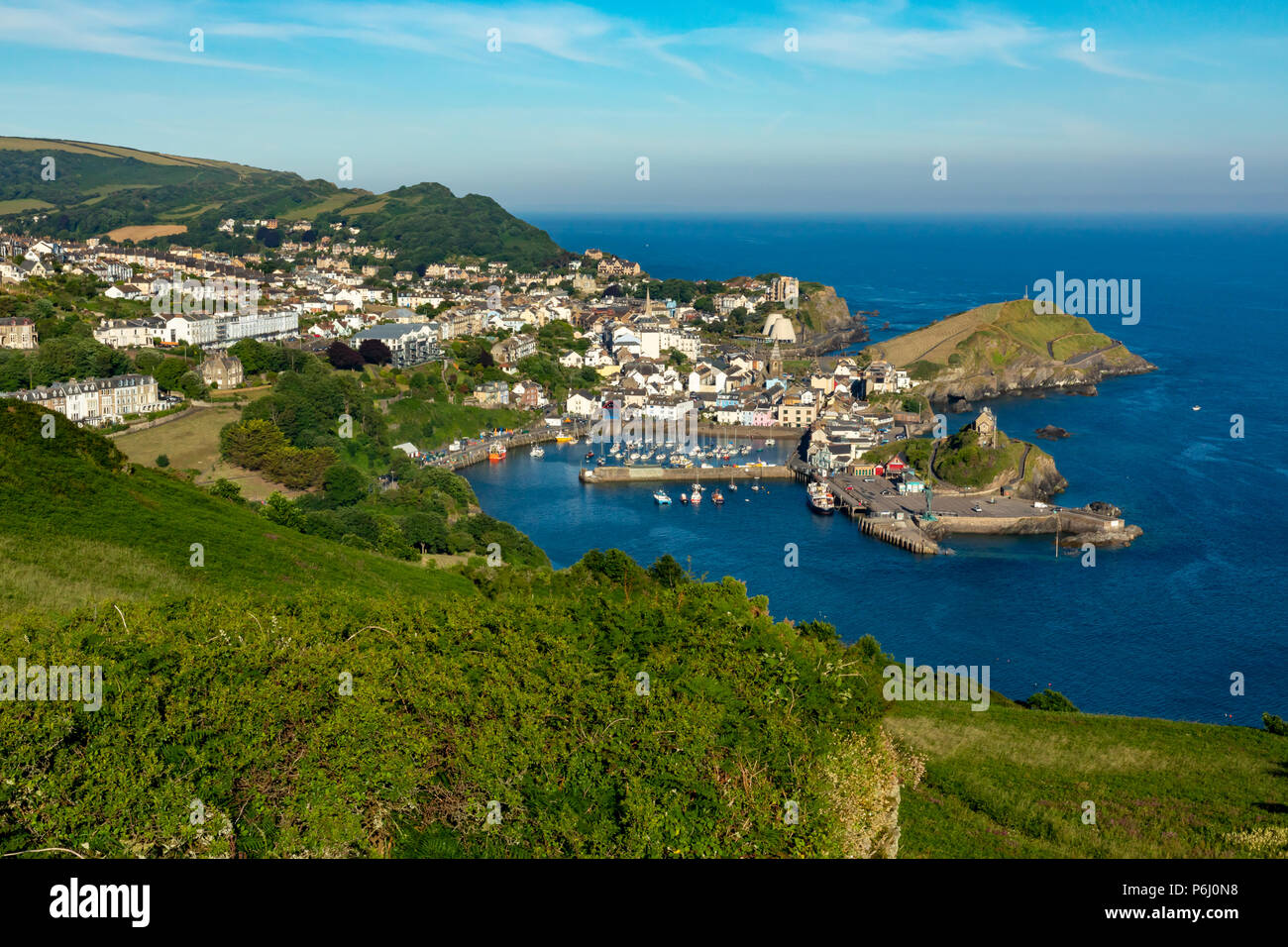 Ilfracombe Devon England June 27, 2018 View overlooking Ilfracombe from ...