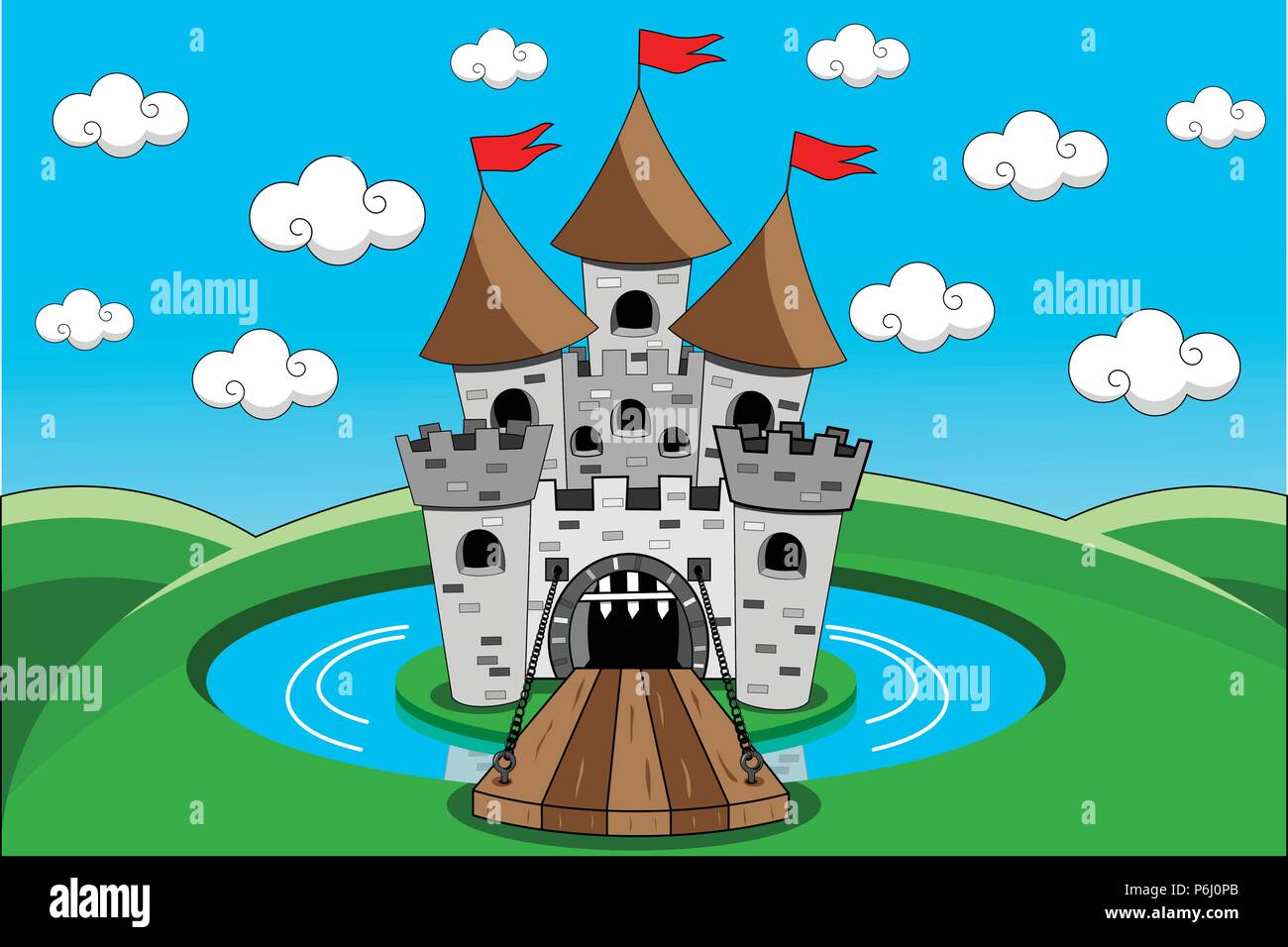 Cartoon castle hi-res stock photography and images - Alamy