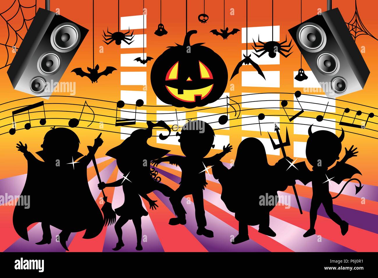 Dancing spooky party Stock Vector Images - Alamy