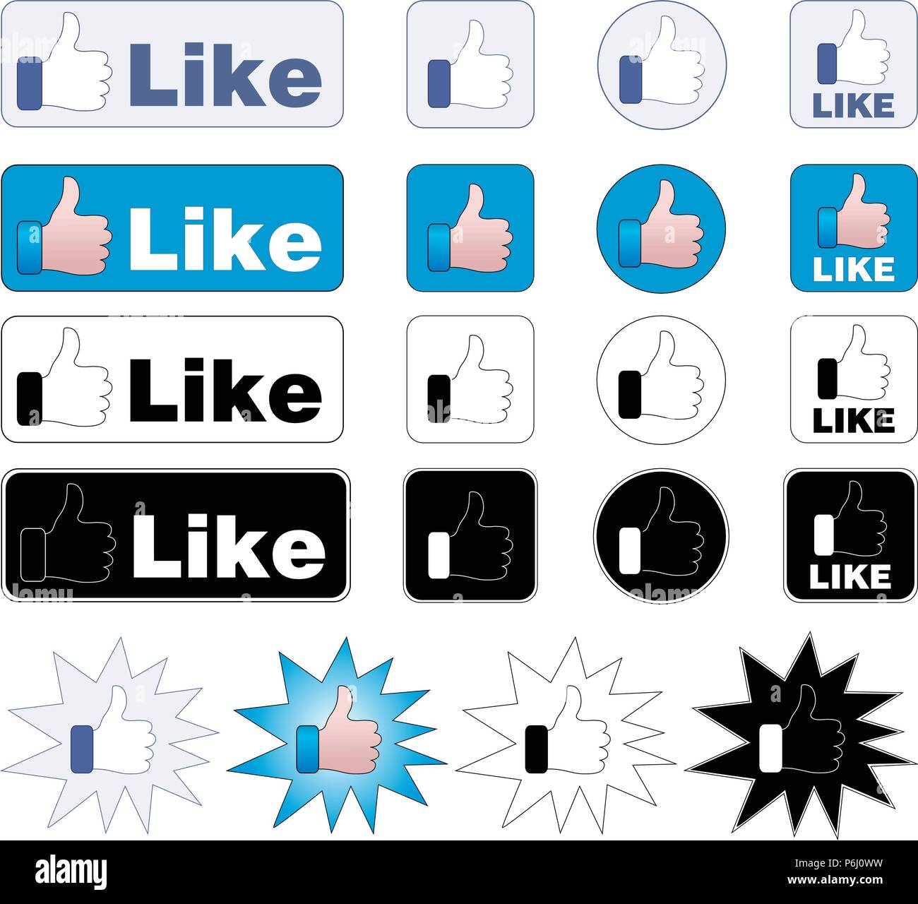 Like Logo Collection Set Isolated Stock Vector Image & Art - Alamy