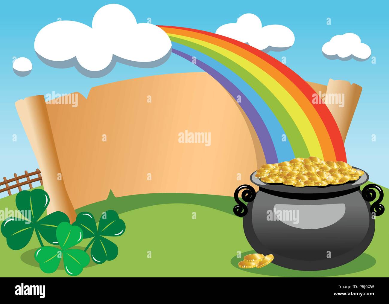 Pot of gold at the end of the rainbow hi-res stock photography and ...