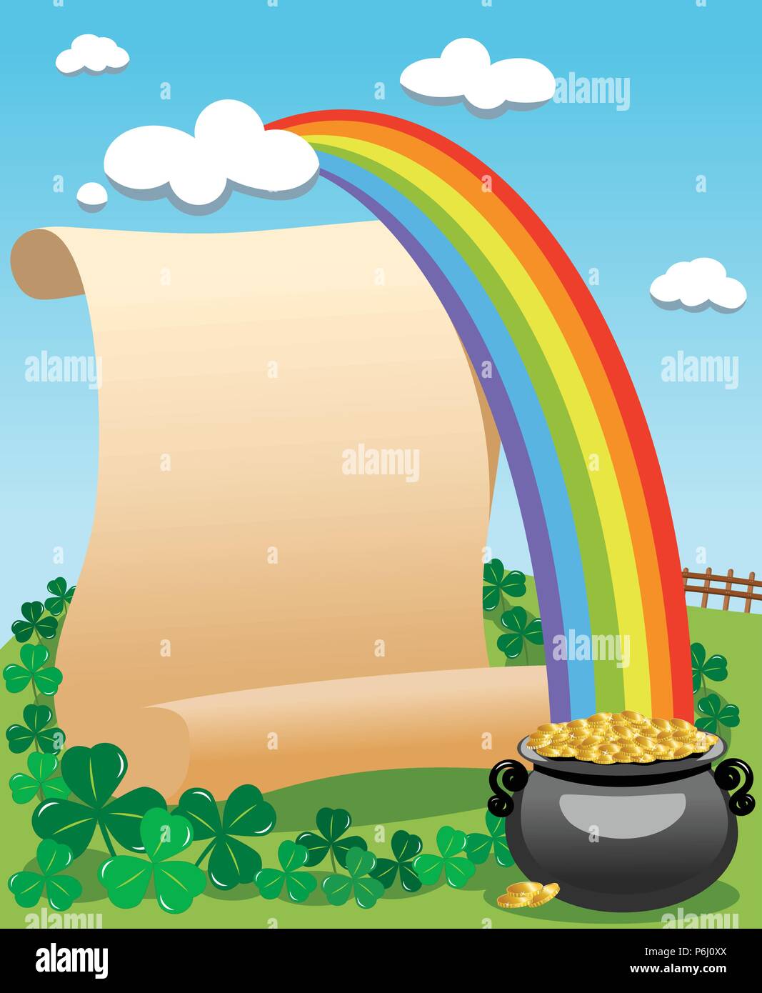 Pot of gold at the end of the rainbow hi-res stock photography and ...