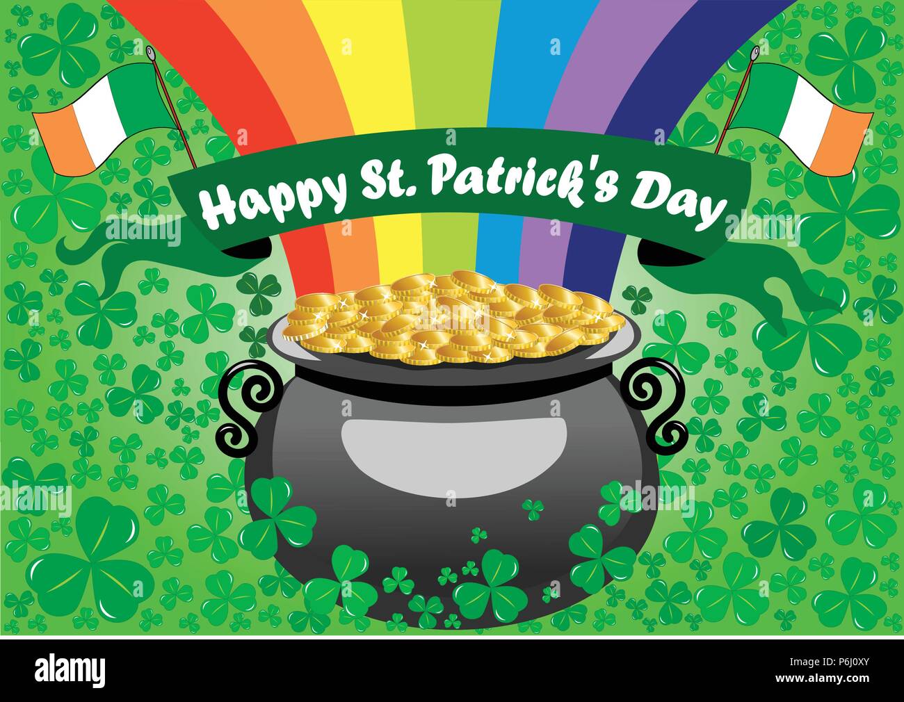 Pot of gold at the end of the rainbow hi-res stock photography and ...