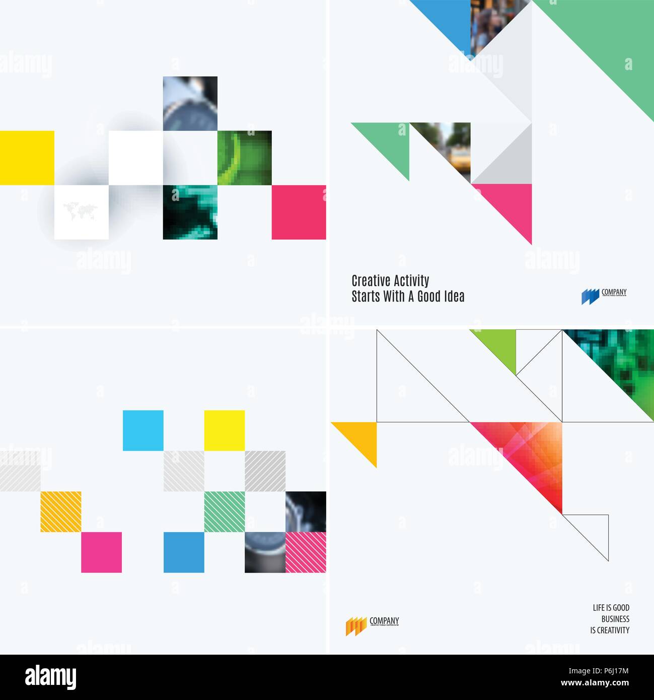 Abstract design of colourful vector elements for modern background with ...