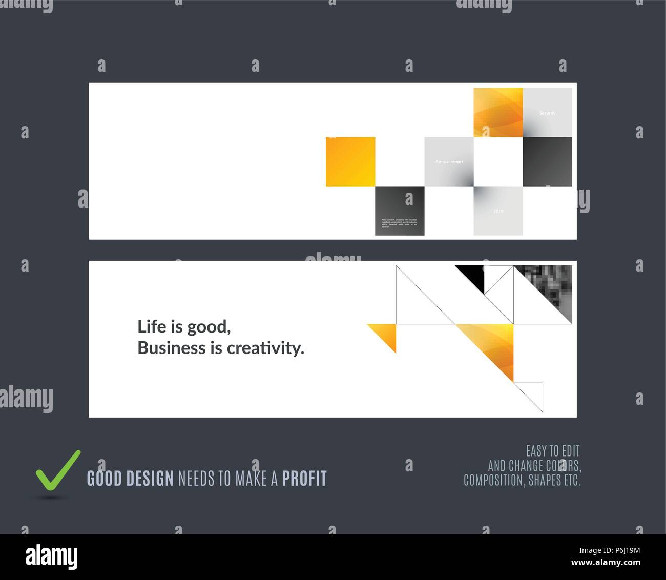 Abstract vector set of horizontal website banners with colourful ...