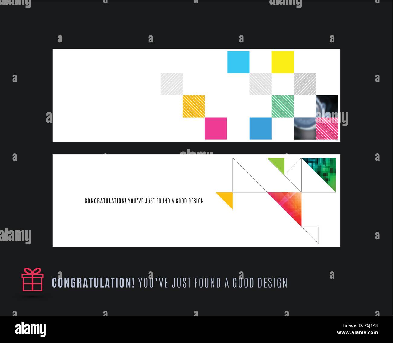 Abstract vector set of horizontal website banners with colourful ...