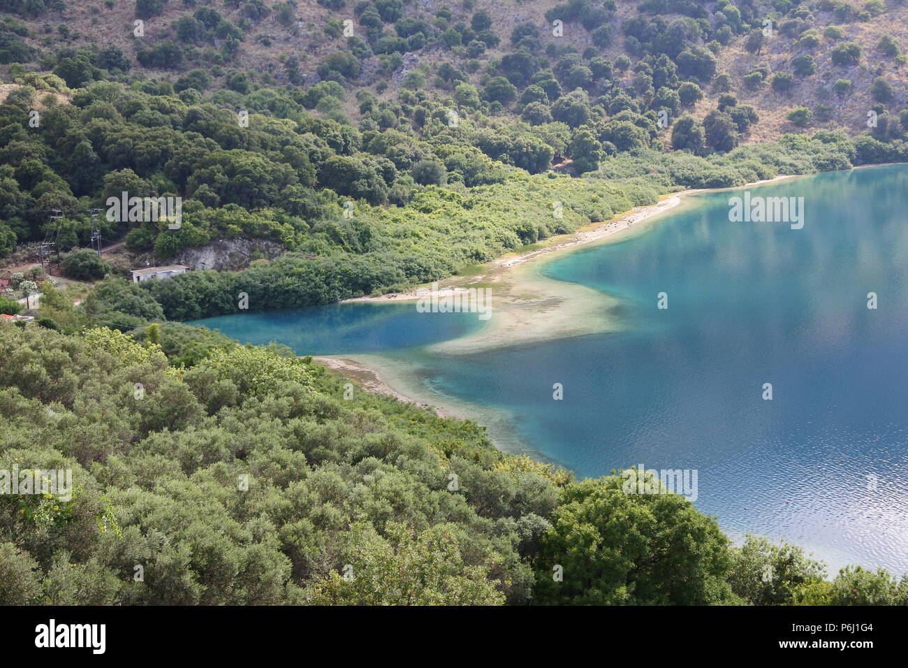 lake kournas and mountains Stock Photo - Alamy