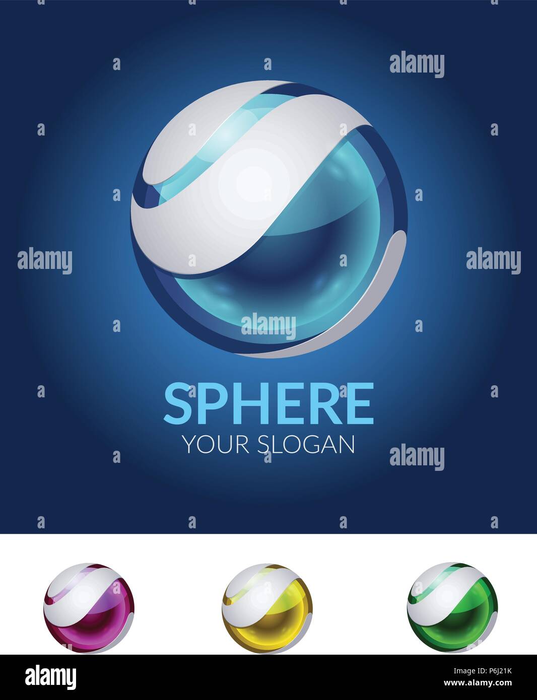 Sphere Glass Logo in Vector Format EPS 10 modern concept ideal for ...