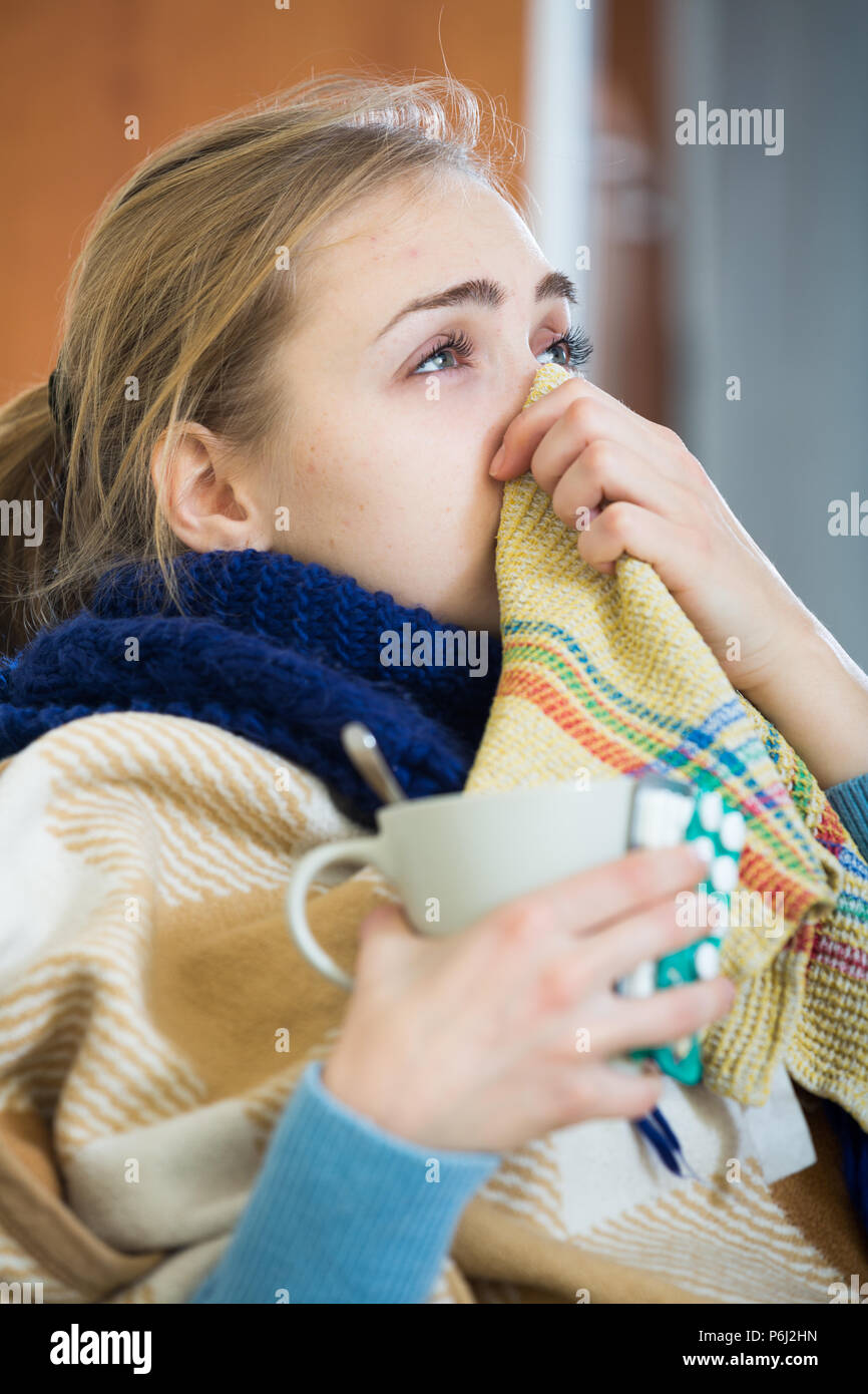 Young woman cold blocked hi-res stock photography and images - Alamy