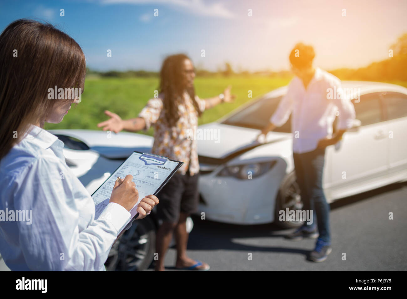 Real estate car insurance agent hi-res stock photography and images - Alamy