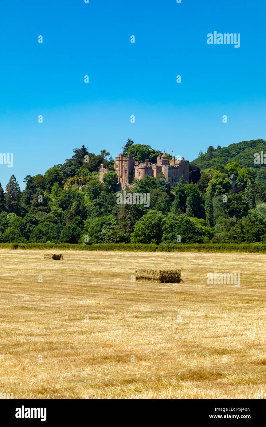 Dunster Somerset England June 27, 2018 General view of Dunster Castle ...