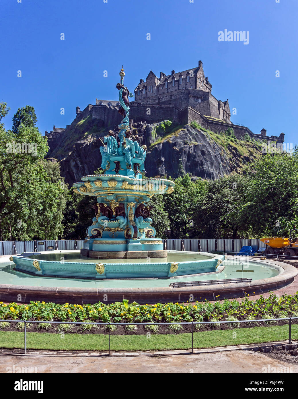 The restored Ross Fountain in West Princes Gardens Edinburgh Scotland ...
