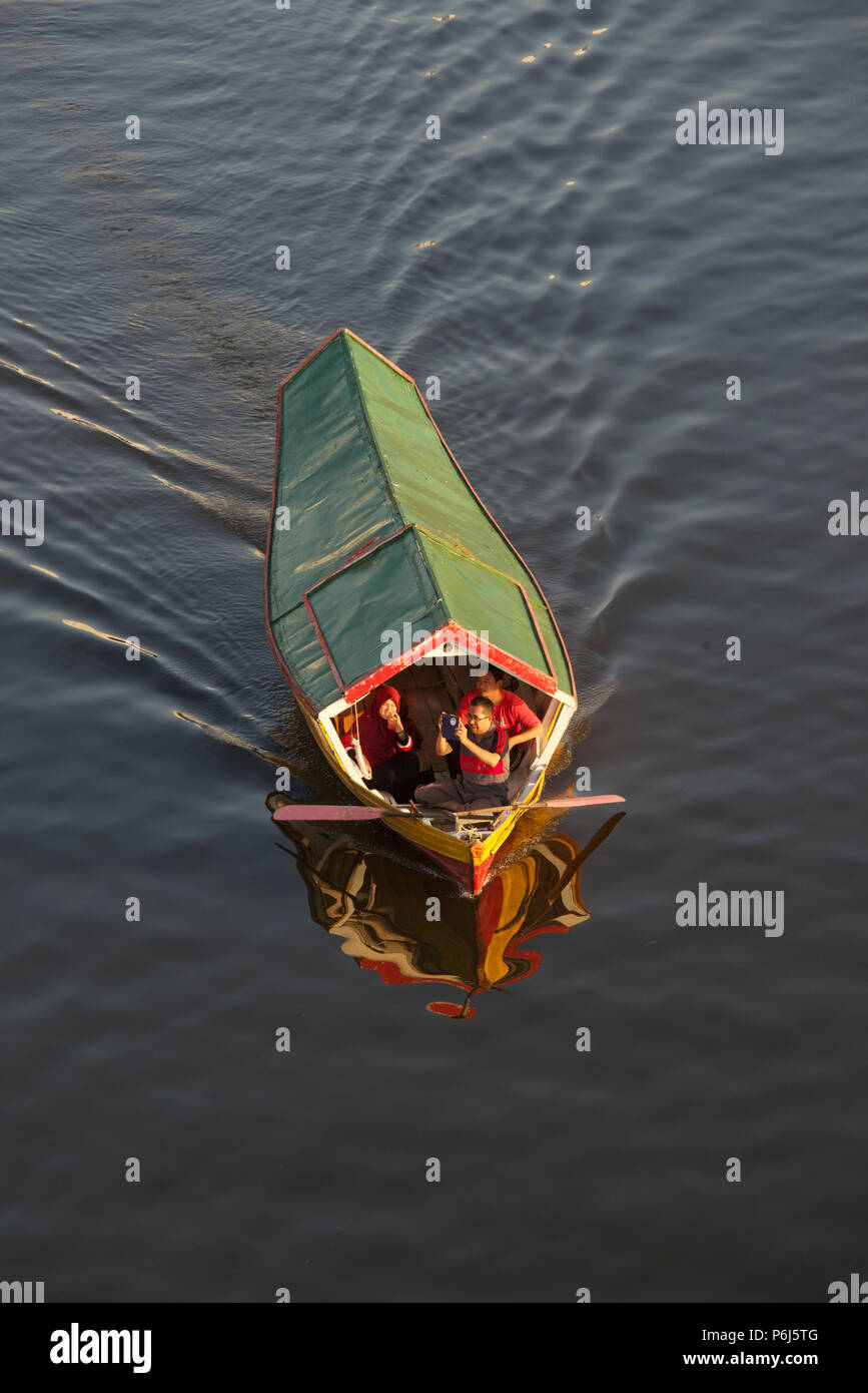 Small paddle ferry Sarawak River Kuching Sarawak Malaysia Stock Photo ...